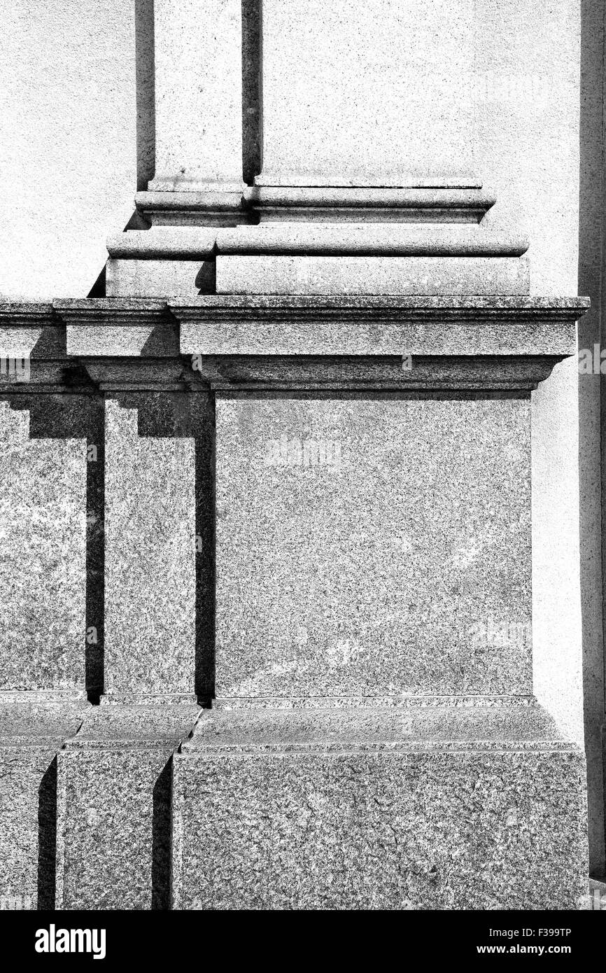 abstract old column in the country of europe italy and marble brick ...