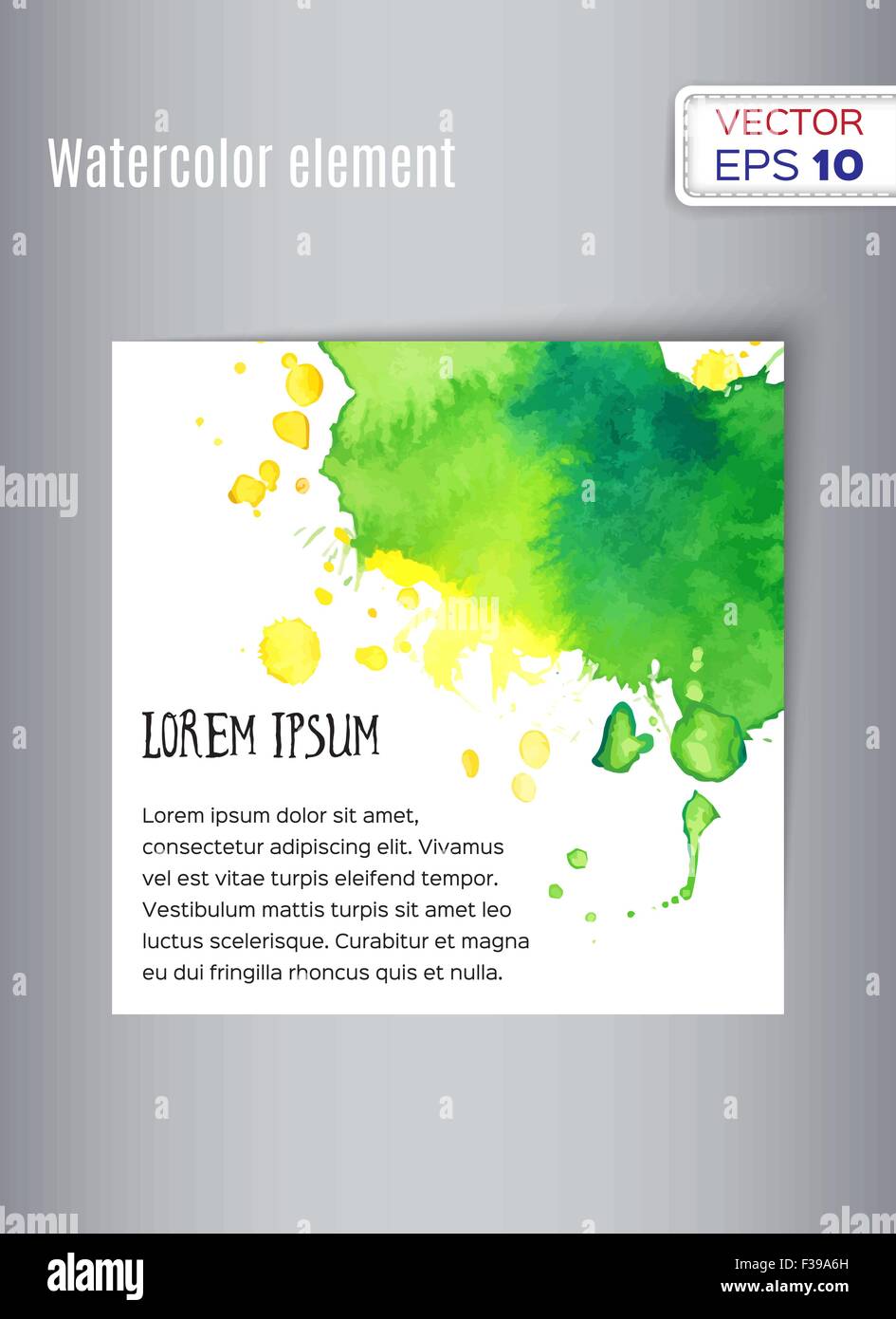 Hand drawn watercolor card Stock Vector Image & Art - Alamy