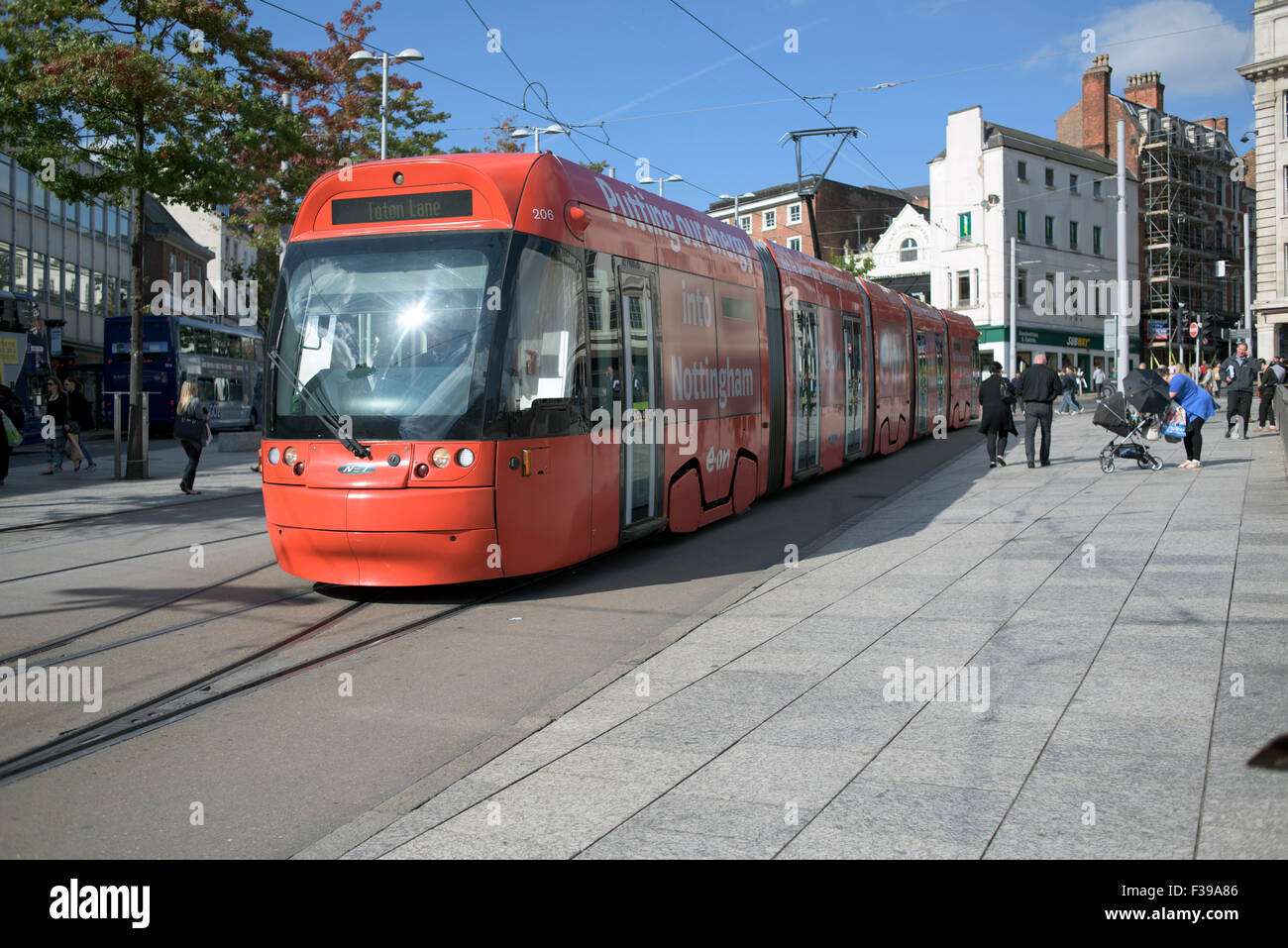 Nottingham City Tram NET Stock Photo - Alamy