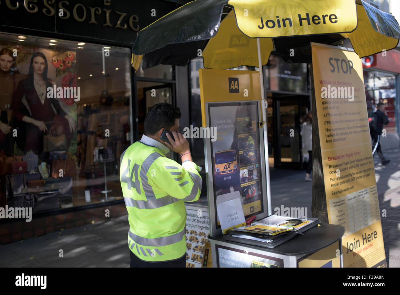 AA Sales Representative City Centre Stock Photo - Alamy