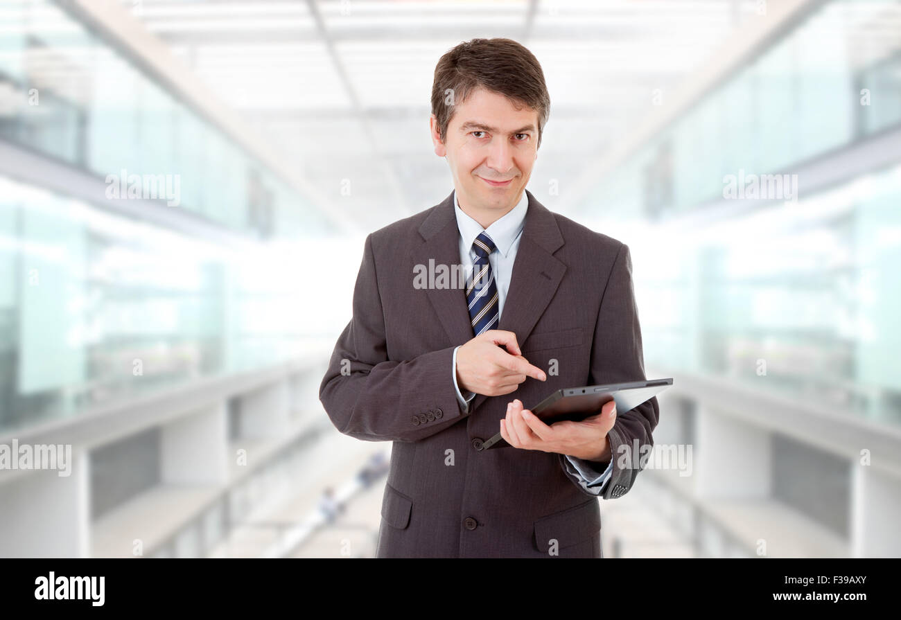 businessman using touch pad of tablet pc, at the office Stock Photo - Alamy