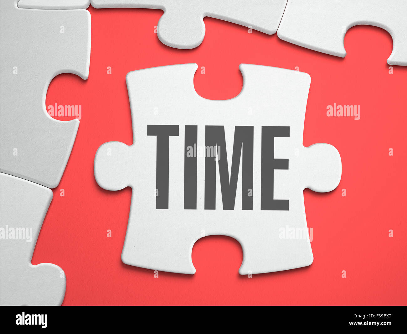 Time - Text on Puzzle on the Place of Missing Pieces. Scarlett ...
