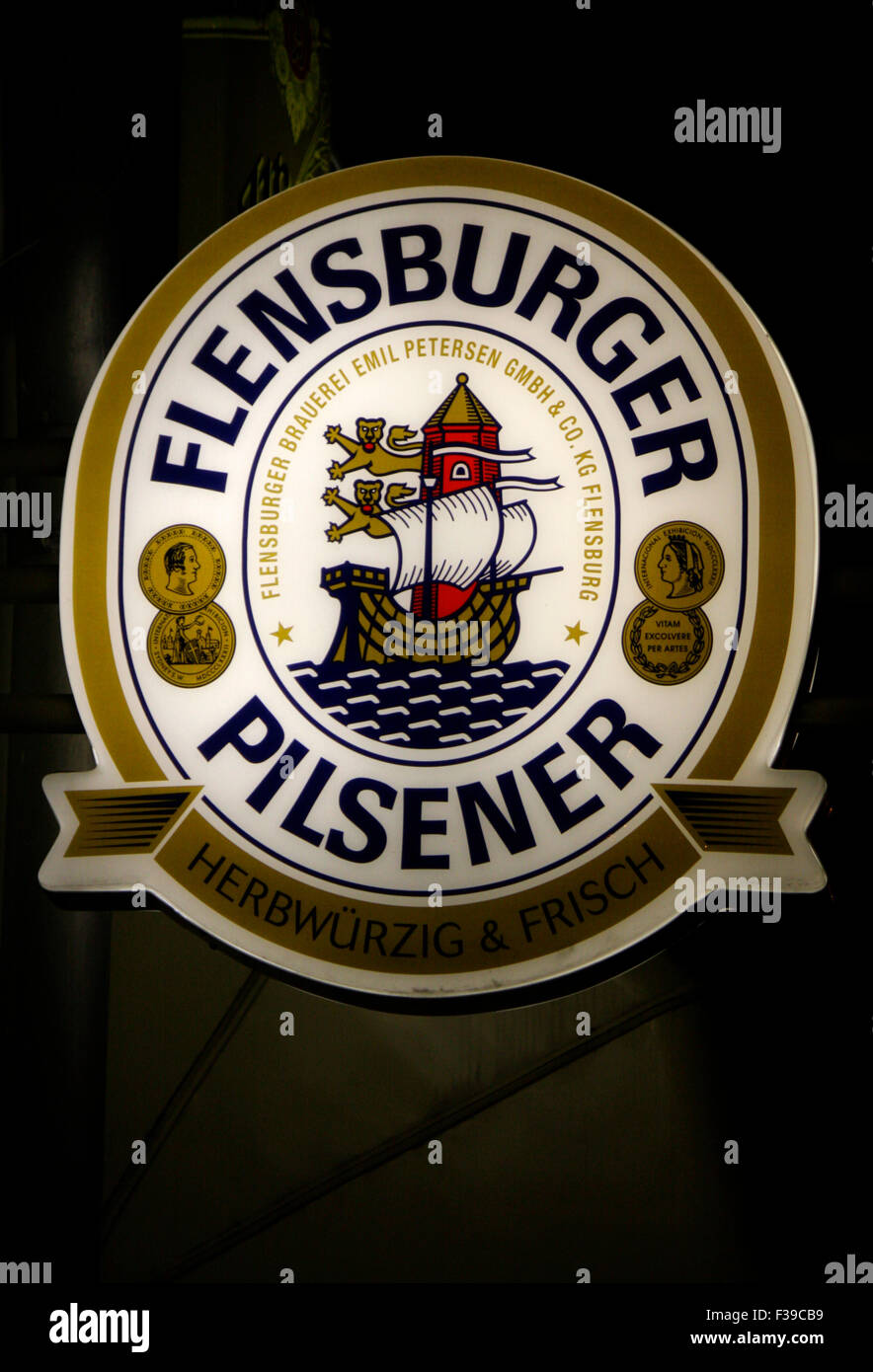 Markenname: "Flensburger Pilsener", Berlin Stock Photo - Alamy