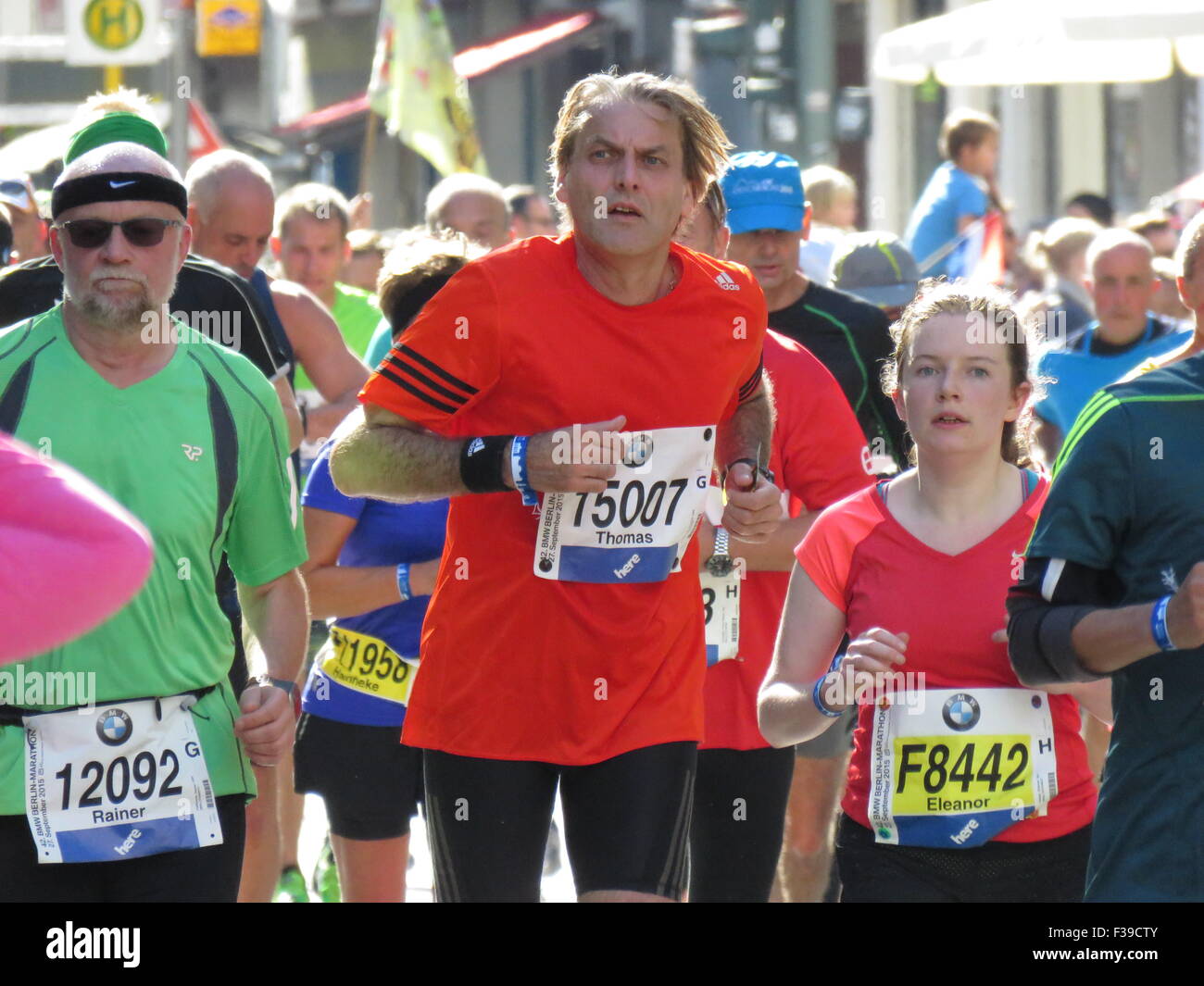 BMW Berlin Marathon 2015 athletes running Stock Photo - Alamy