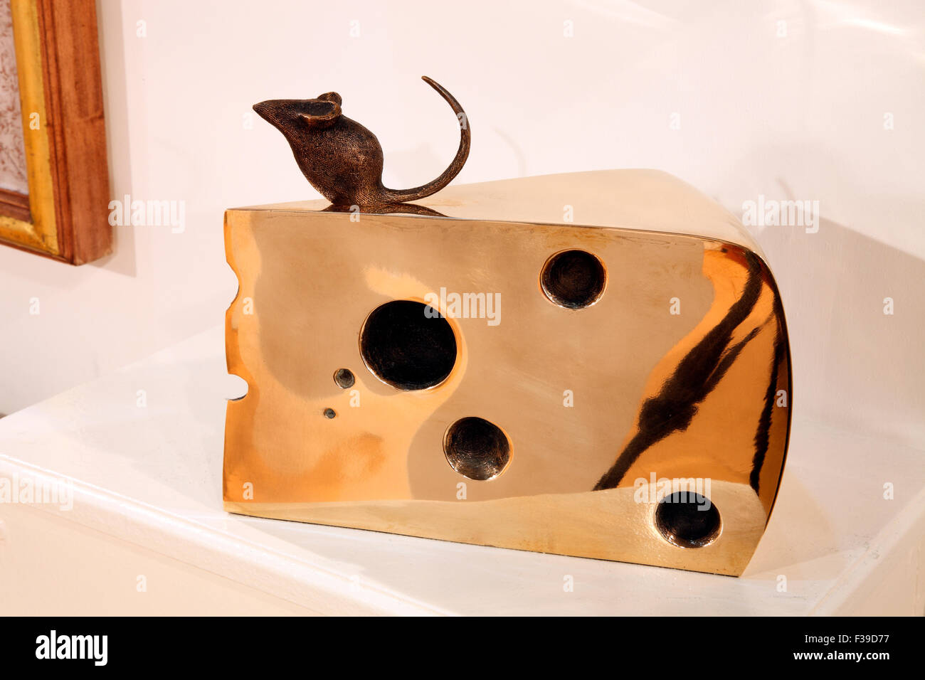 Cheese Please, bronze sculpture by Ian Pollock on view at the IADA Fair ...
