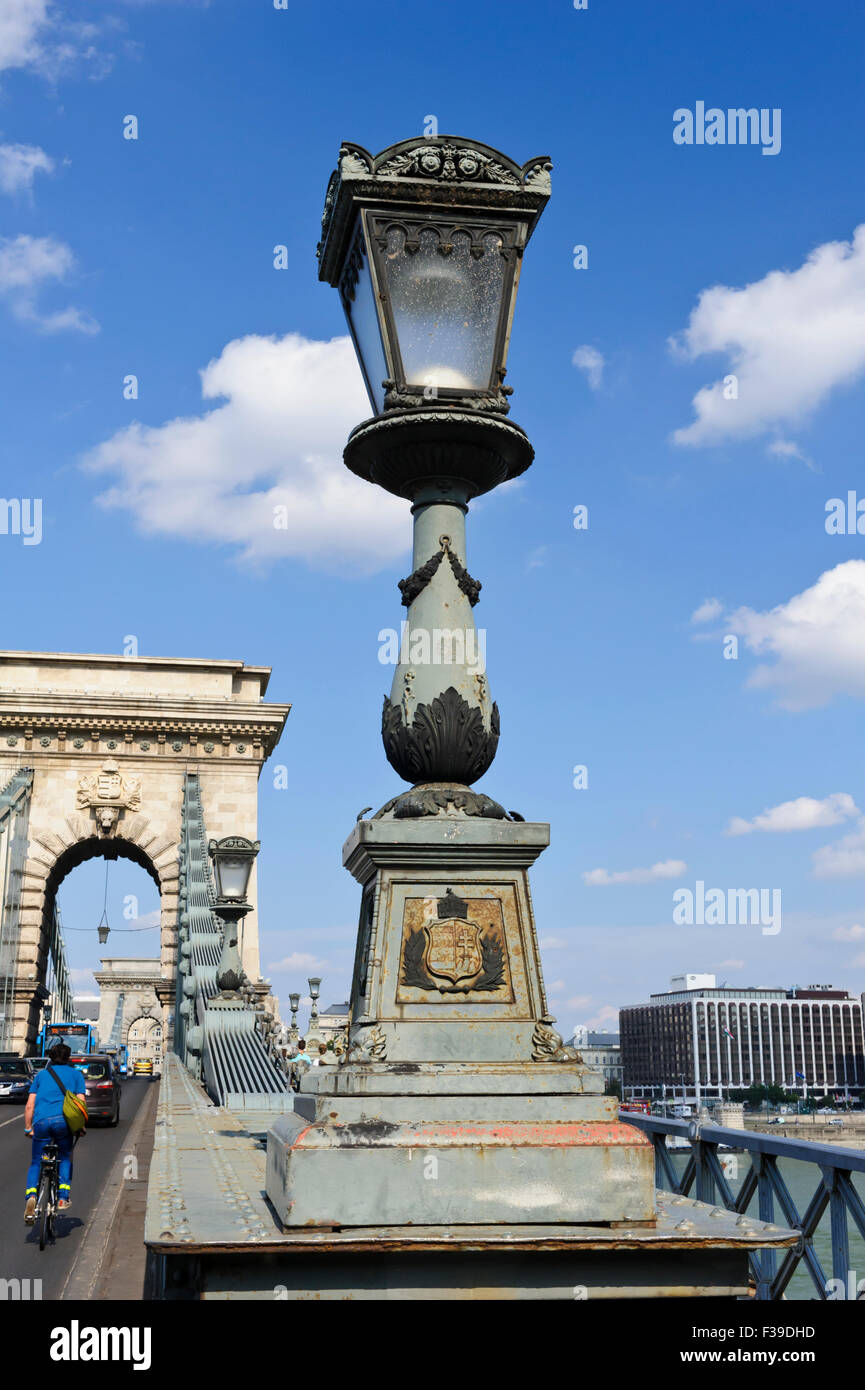 Lamp on chain bridge hi-res stock photography and images - Alamy