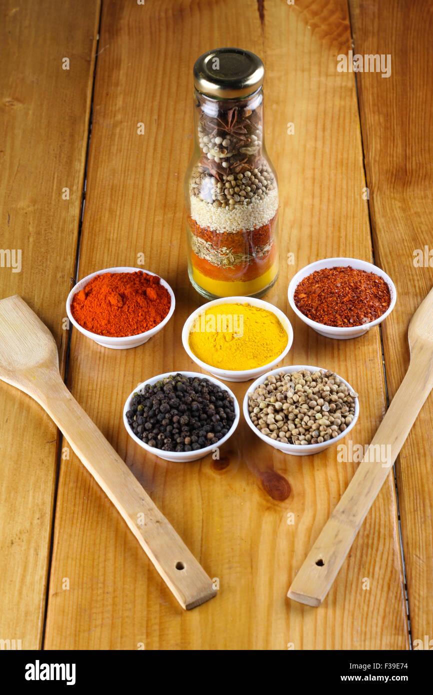 mixed of spices in a bottle Stock Photo - Alamy
