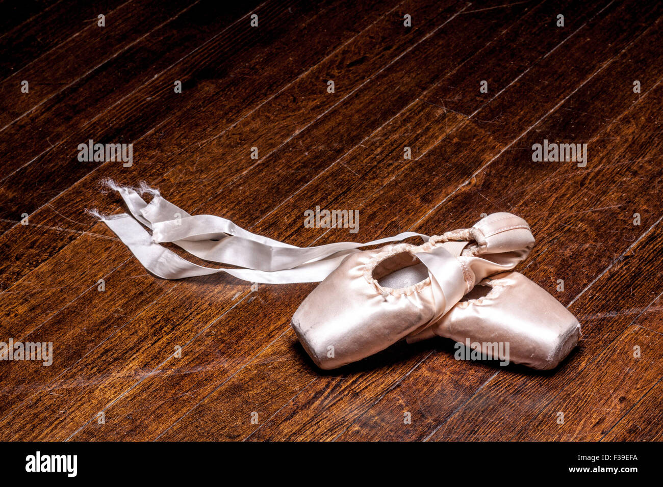 Worn in Pointe Shoes Stock Photo - Alamy