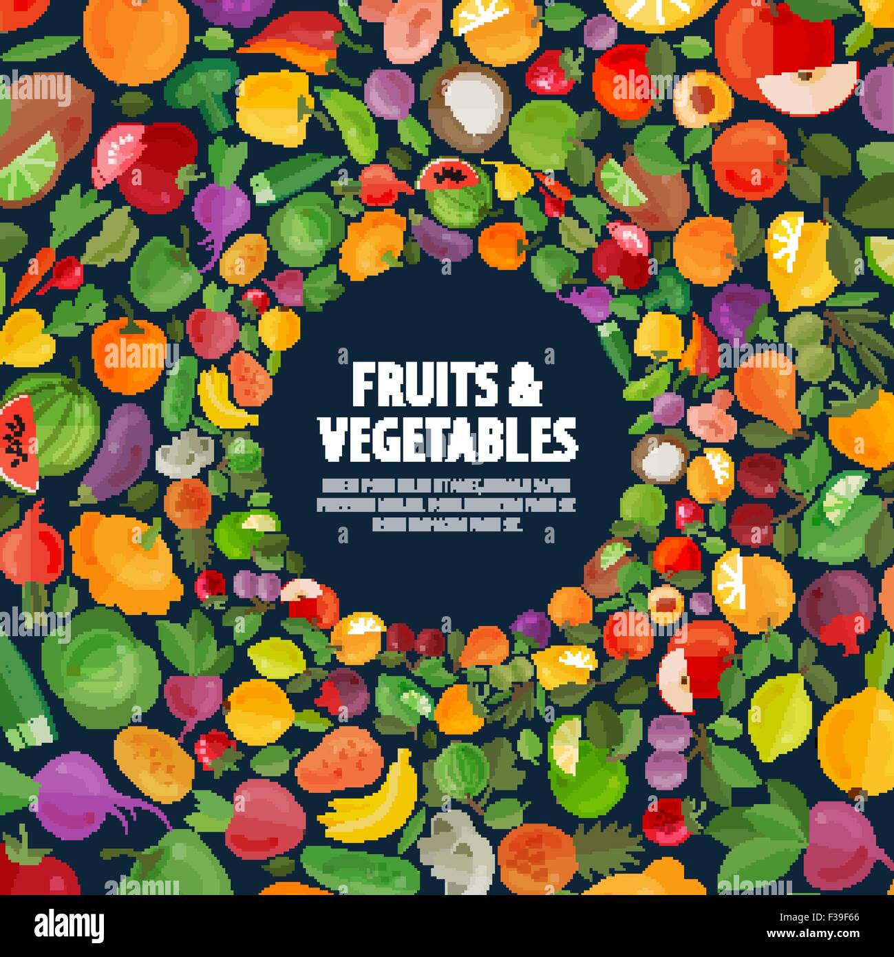 fruits and vegetables vector logo design template. food or farm icons ...