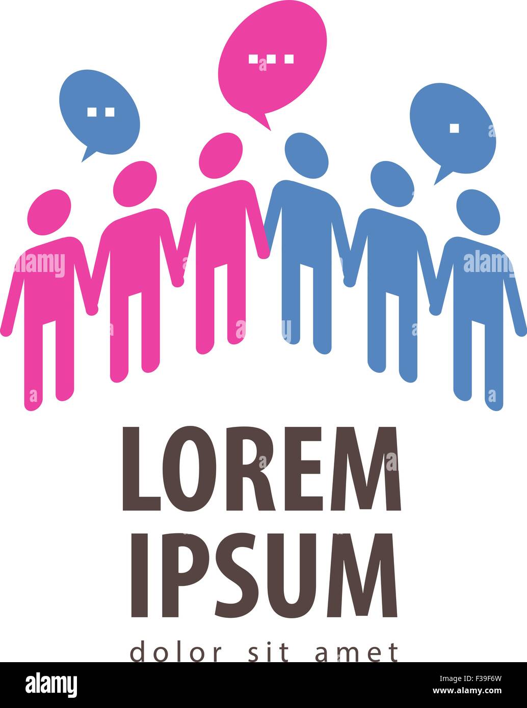 communication vector logo design template. chat or dialogue icon Stock ...