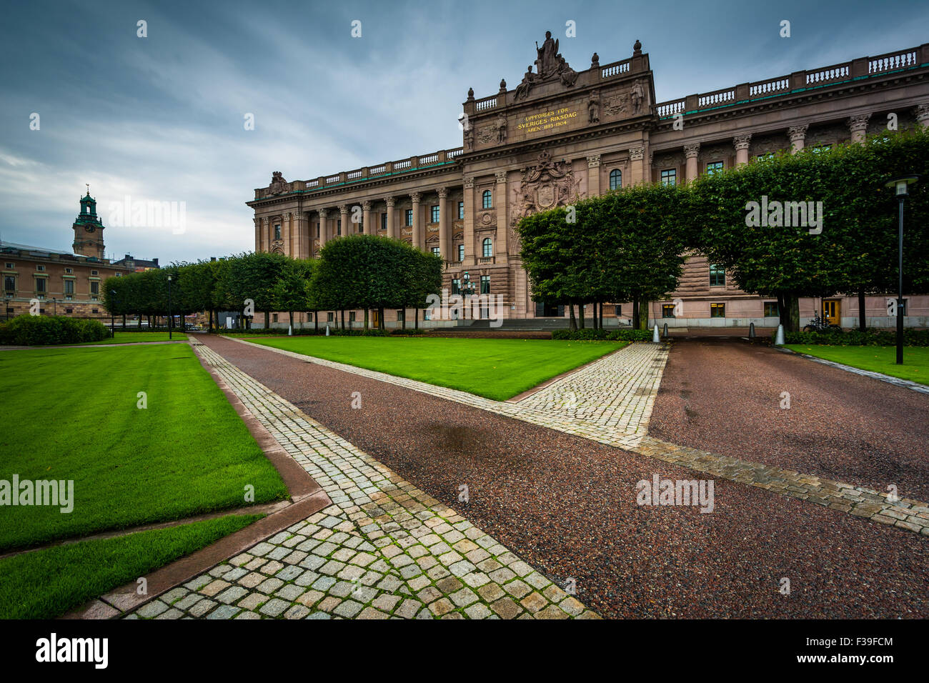 Riksdagshuset, the Swedish Parliament Building, on the island of Helgeandsholmen, in Galma Stan ...