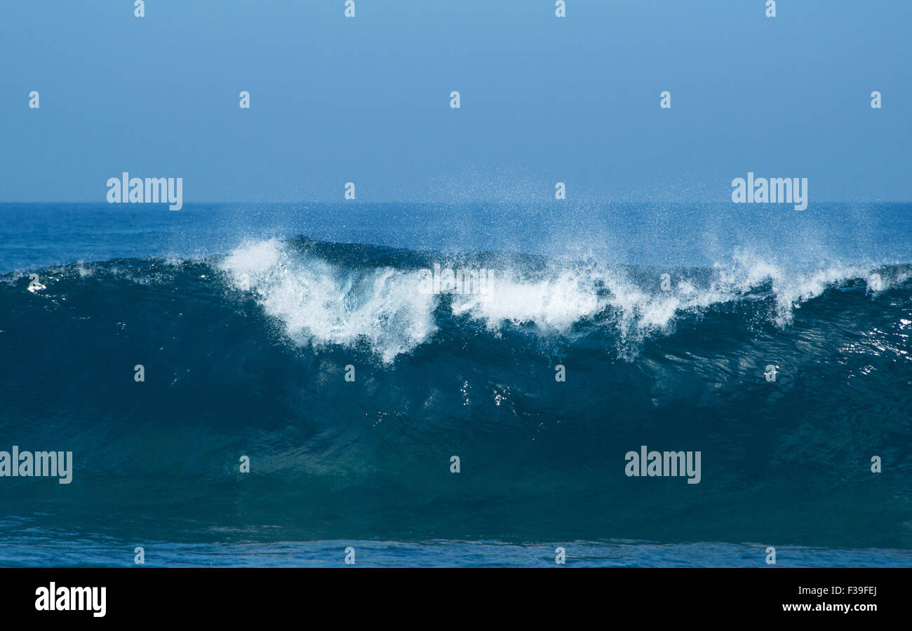 powerful ocean waves breaking natural water background Stock Photo - Alamy