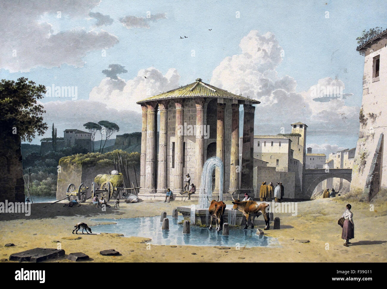 Temple of Vesta in Rome 1809 Roman ( Italy Italian ) Josephus Augustus ...