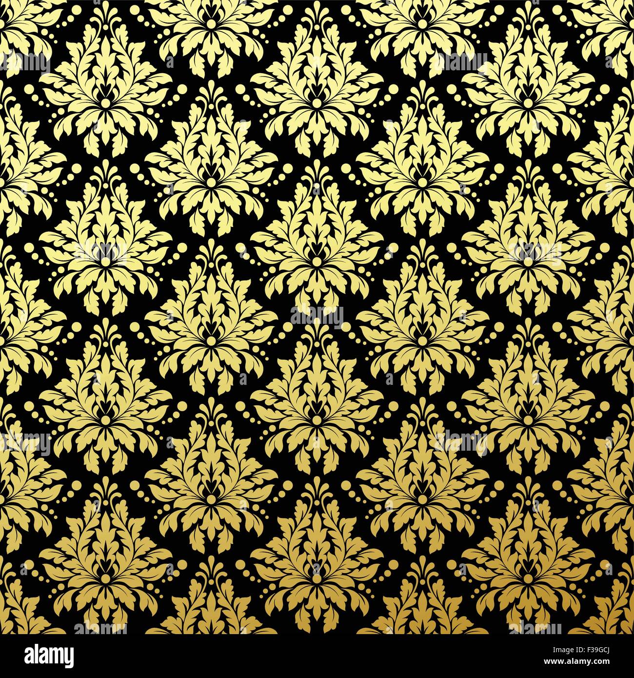 Luxury Golden Seamless Wallpaper Pattern. Vector illustration Stock ...