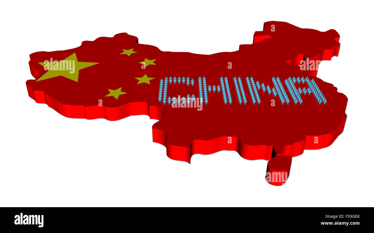 Population map of china hi-res stock photography and images - Alamy
