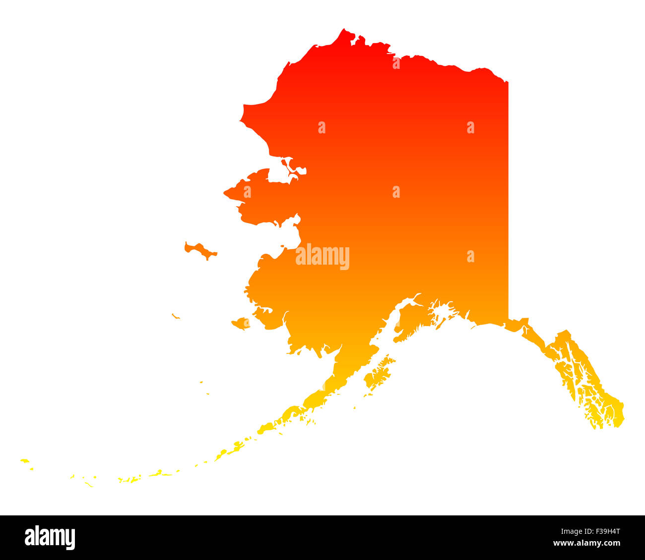 Map of Alaska Stock Photo - Alamy