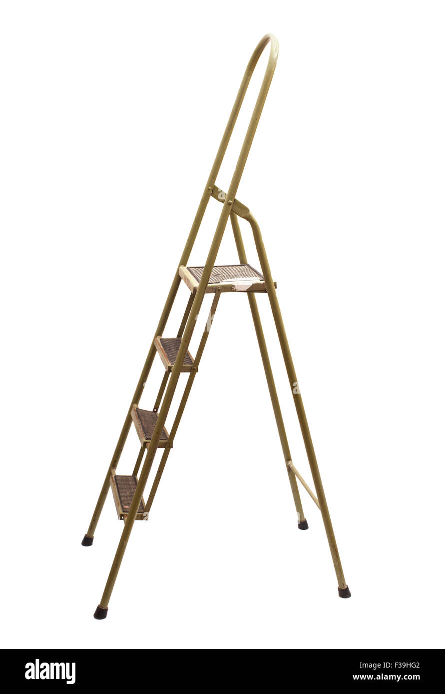 metal ladder isolated on white background Stock Photo - Alamy