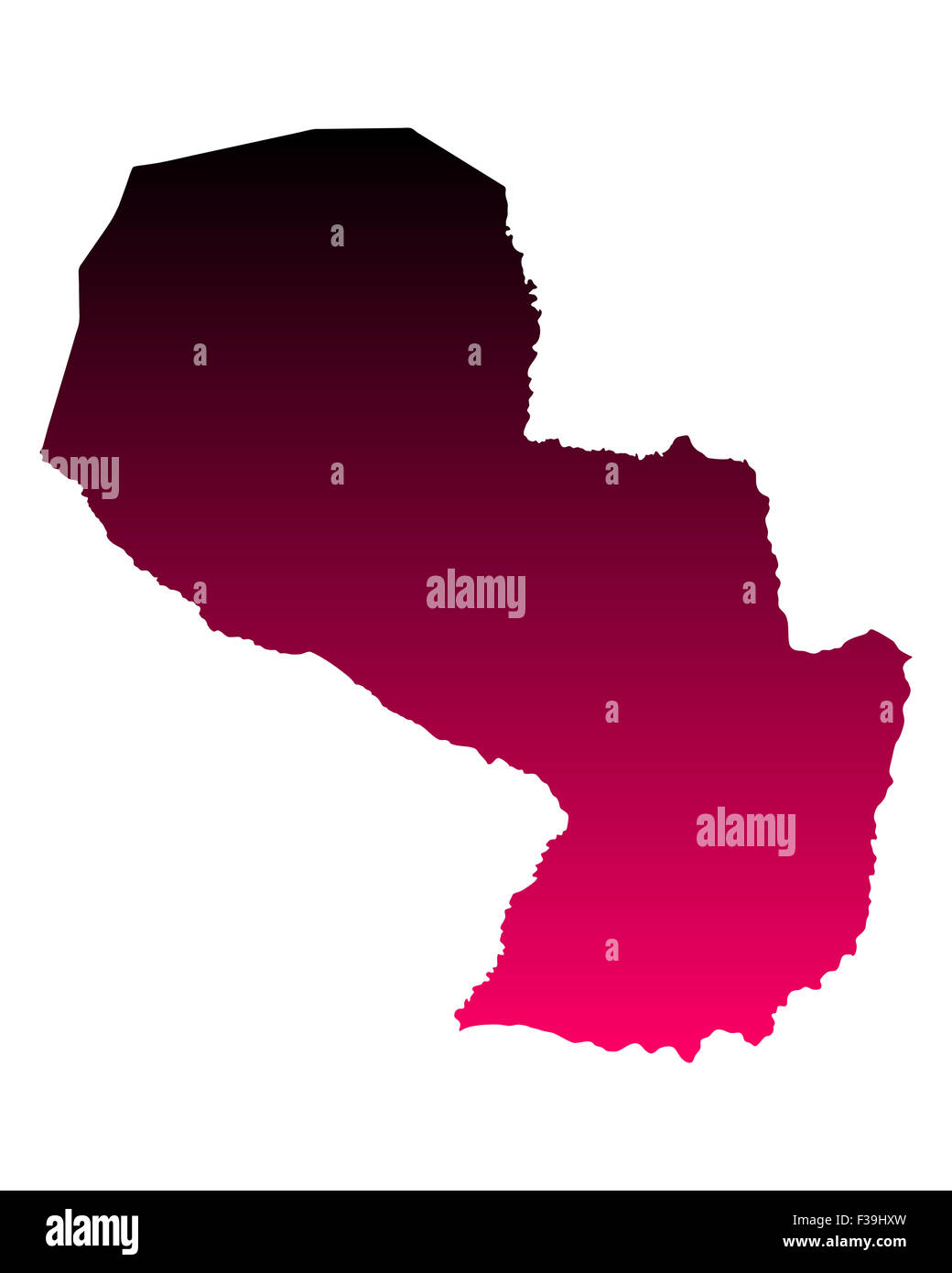 Map of Paraguay Stock Photo - Alamy