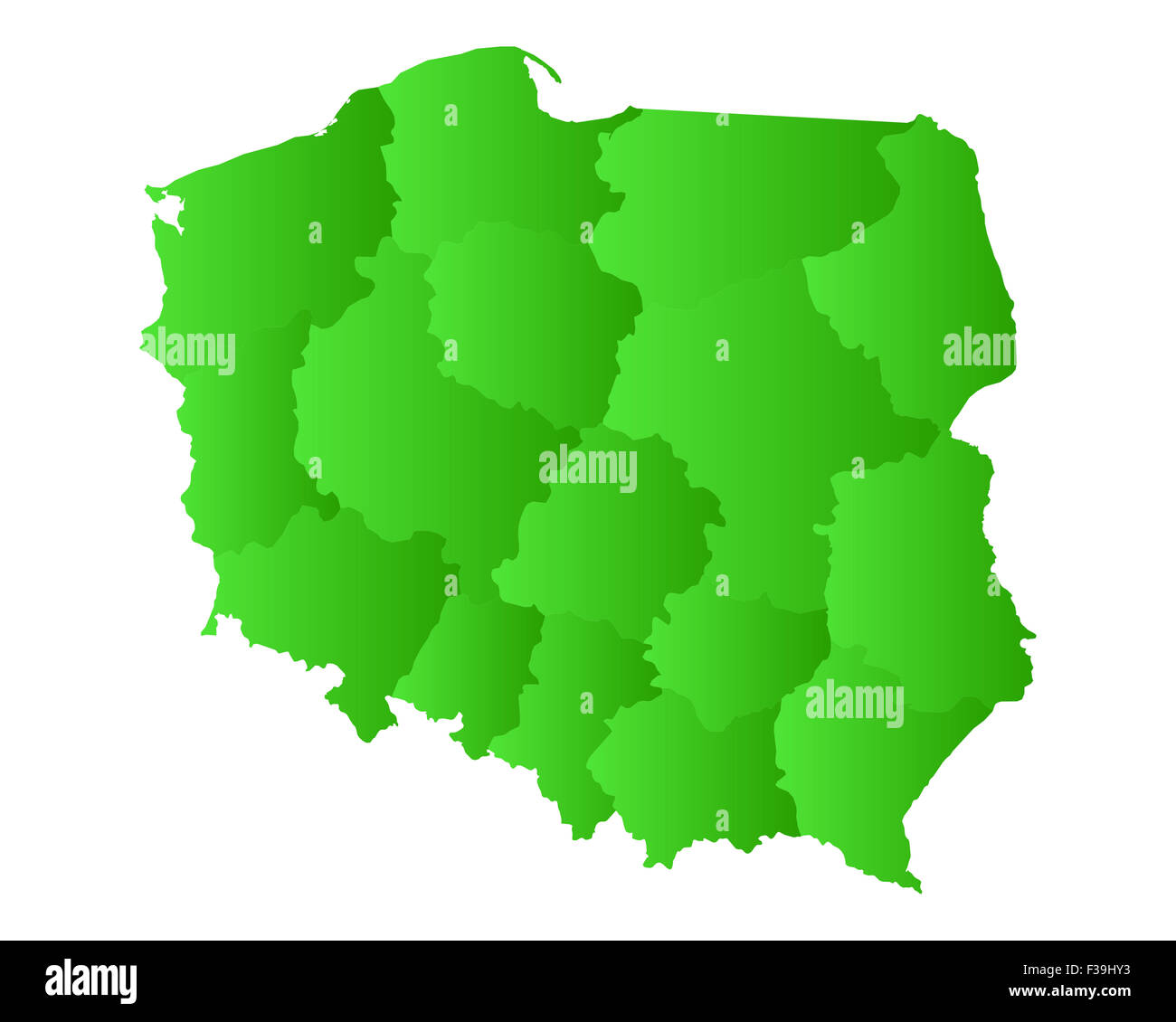 Map of Poland Stock Photo - Alamy