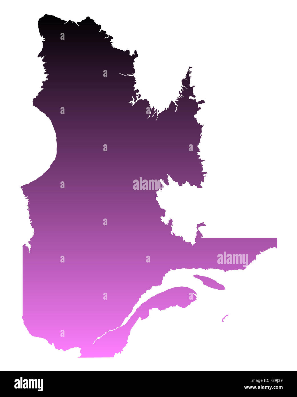 Map of Quebec Stock Photo - Alamy