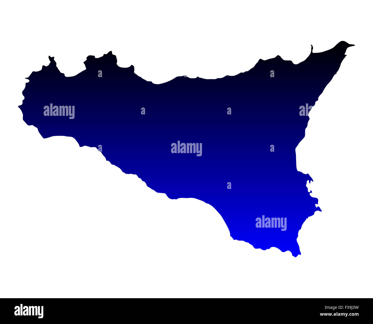 Map of Sicily Stock Photo - Alamy