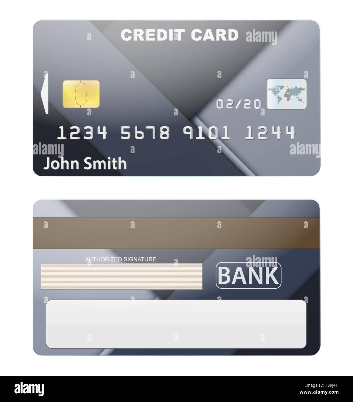 Vector illustration of detailed credit card Stock Vector Image & Art ...