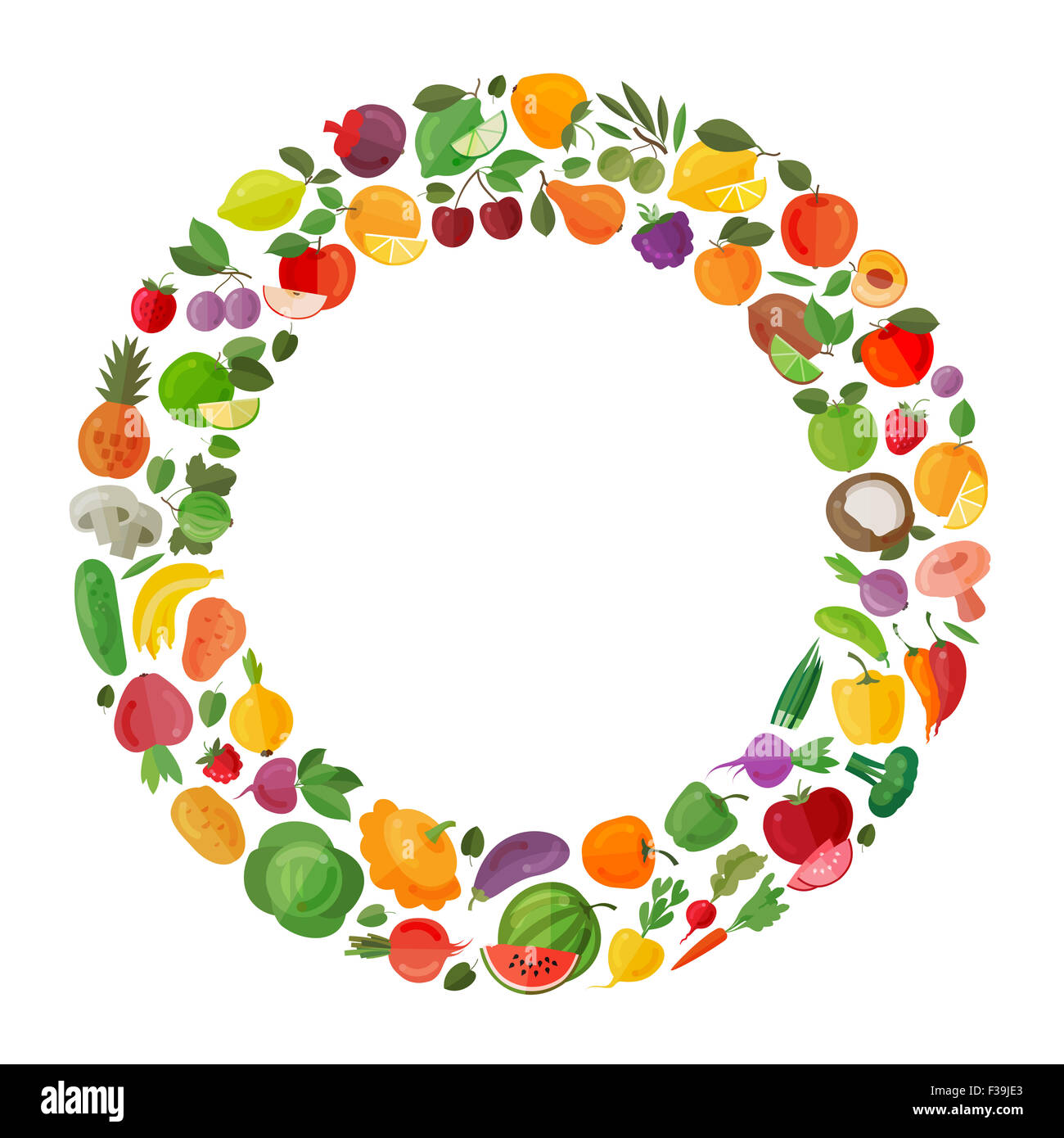 Frame with vegetables Cut Out Stock Images & Pictures - Alamy