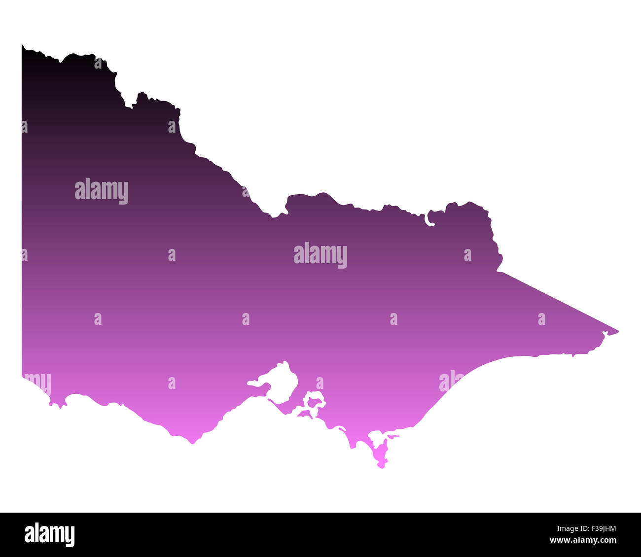 Map of Victoria Stock Photo - Alamy