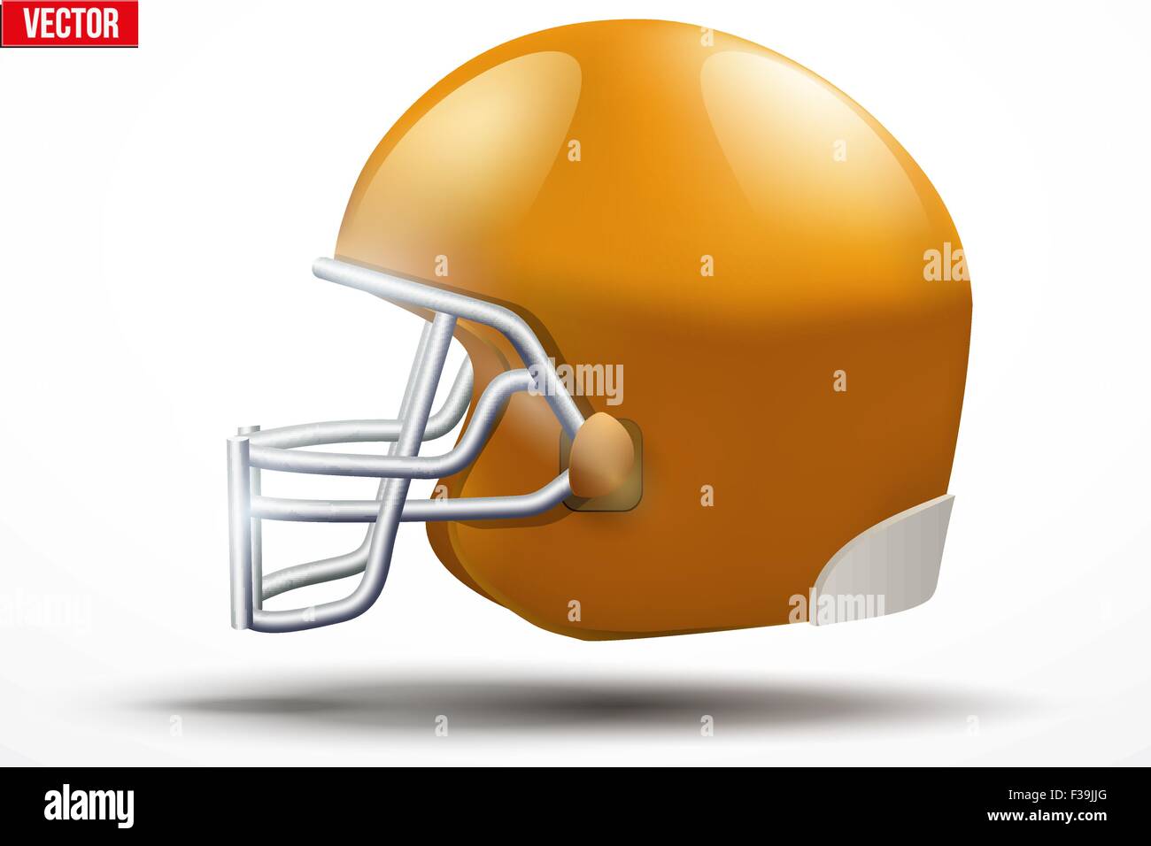 Football Helmet Side View Gold