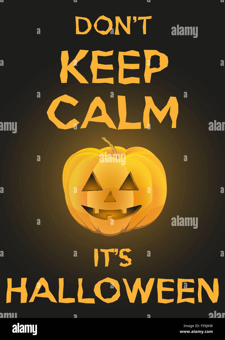 Background Keep Calm with Pumpkin for Halloween Stock Vector Image ...