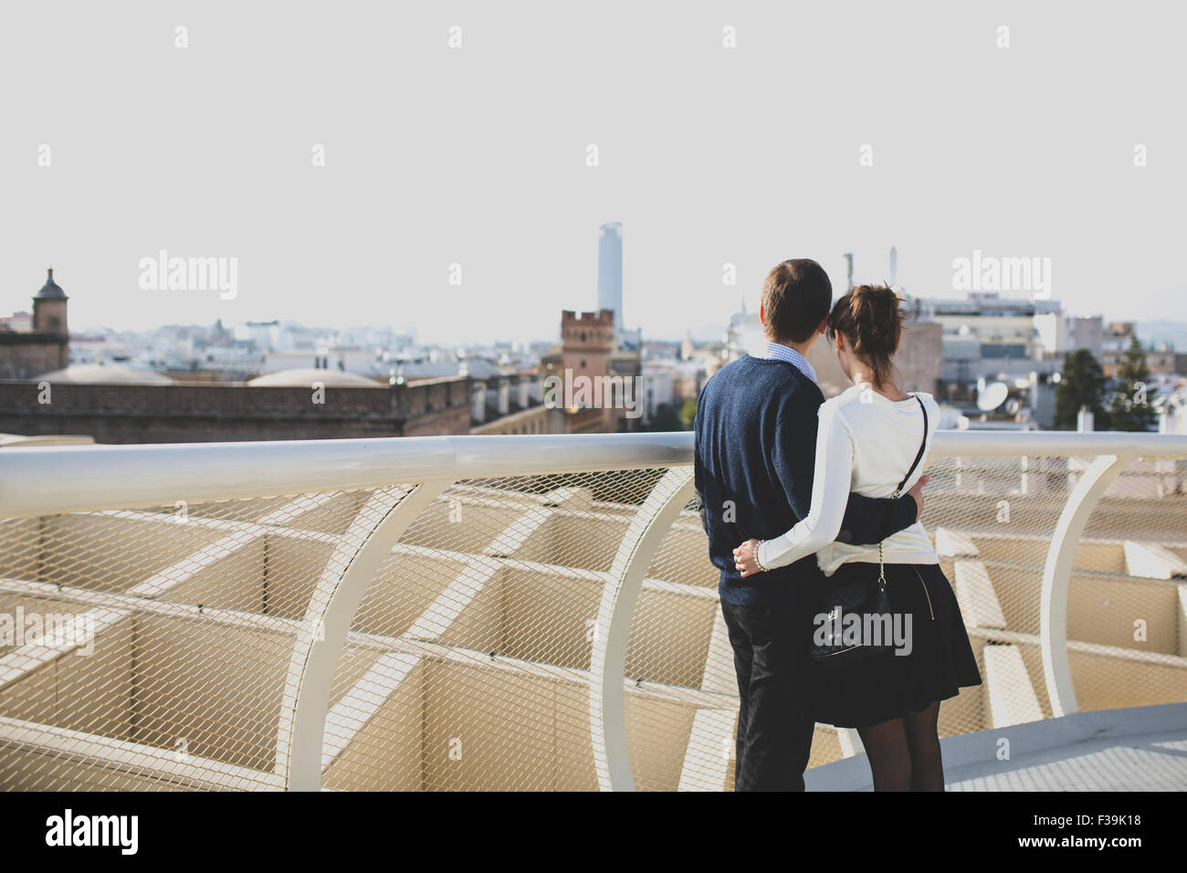 Couple looking at skyline hi-res stock photography and images - Alamy