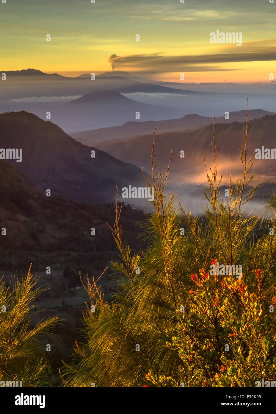 Mountain range, East Java, Indonesia Stock Photo - Alamy