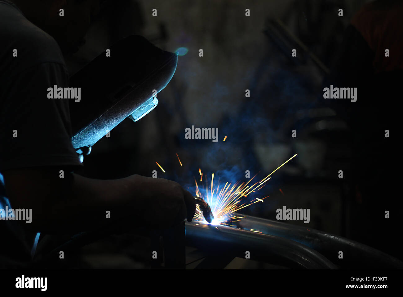 Portrait of a Welder working Stock Photo - Alamy