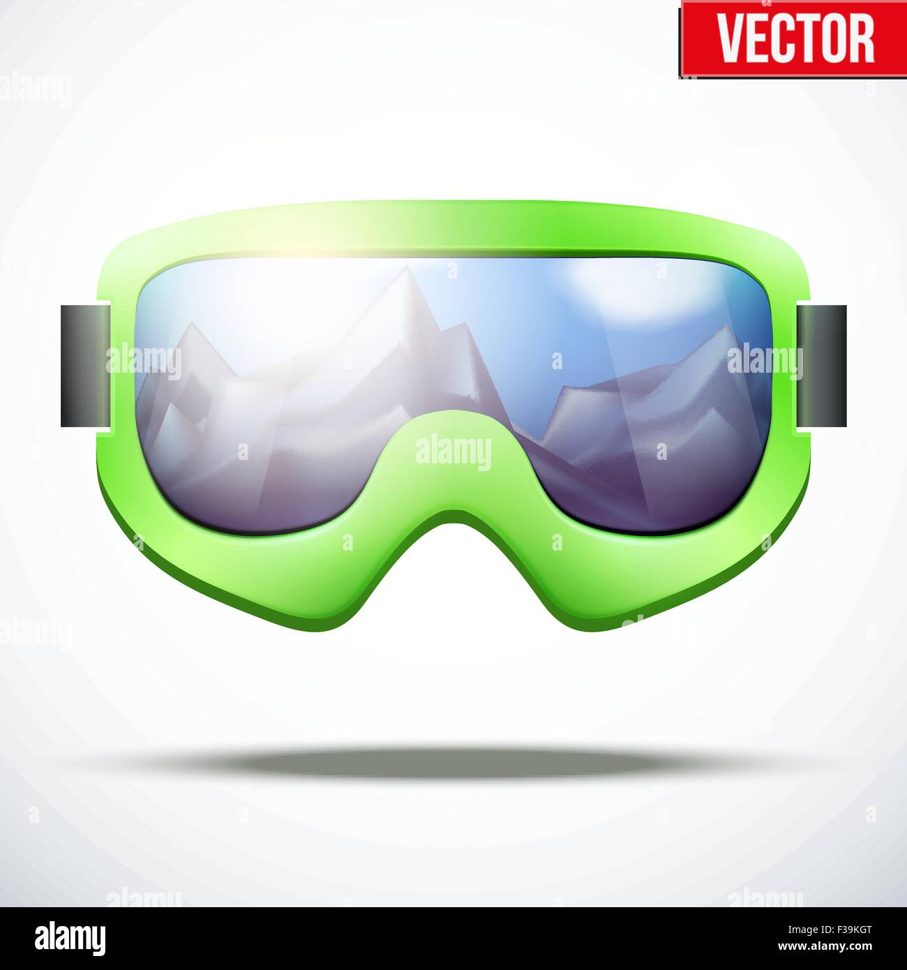 Classic vintage old school snowboarding goggles Stock Vector Image ...