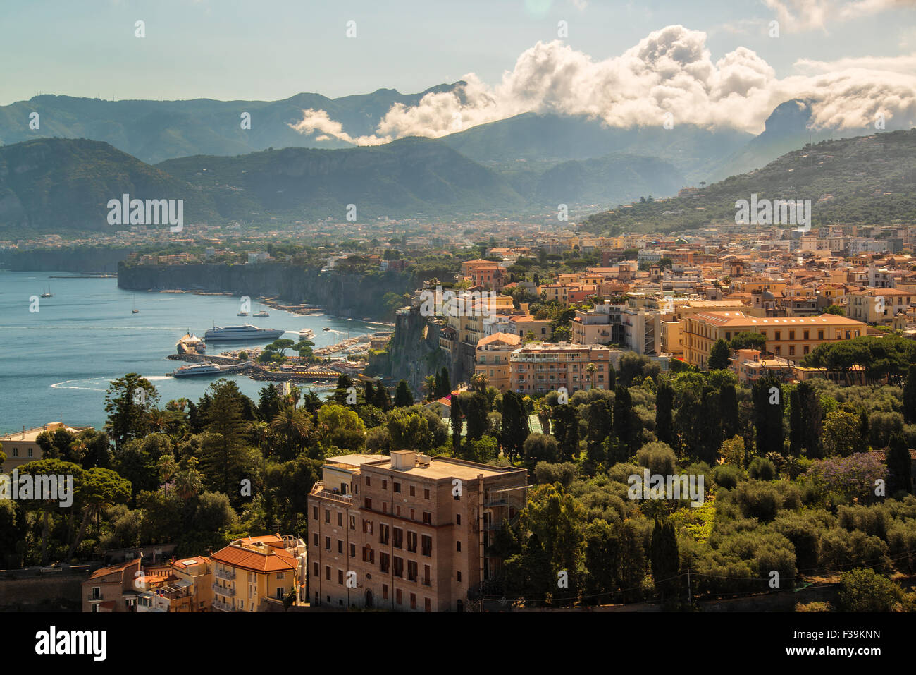 Sorrento and view of vesuvius hi-res stock photography and images - Alamy