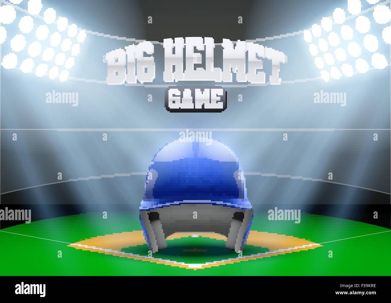 Night baseball stadium Stock Vector Images - Alamy