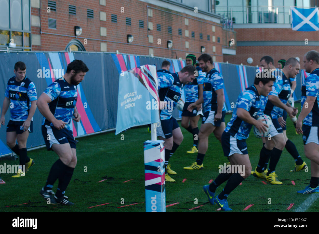 Newcastle upon Tyne, UK. 01 October, 2015. Scotland rugby squad ...