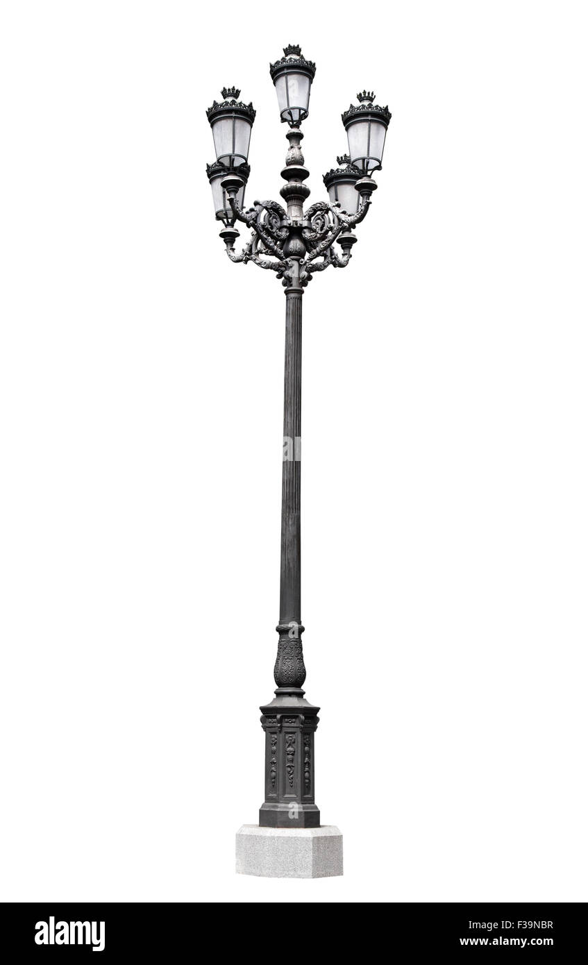 An isolated photo of an old street lamppost Stock Photo - Alamy