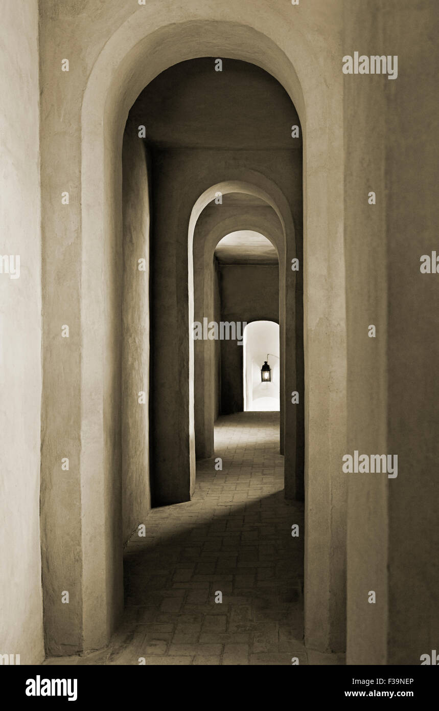 Archway in a medieval castle in Spain Stock Photo - Alamy