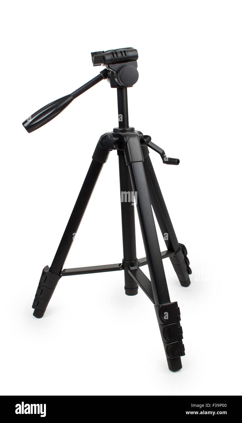 Photo tripod isolated on white background Stock Photo - Alamy