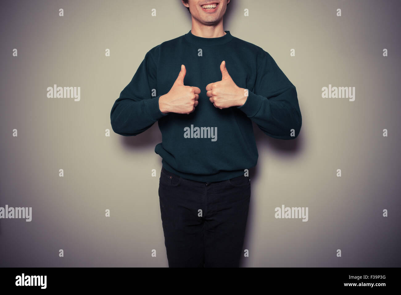 Man giving two thumbs up hi-res stock photography and images - Alamy