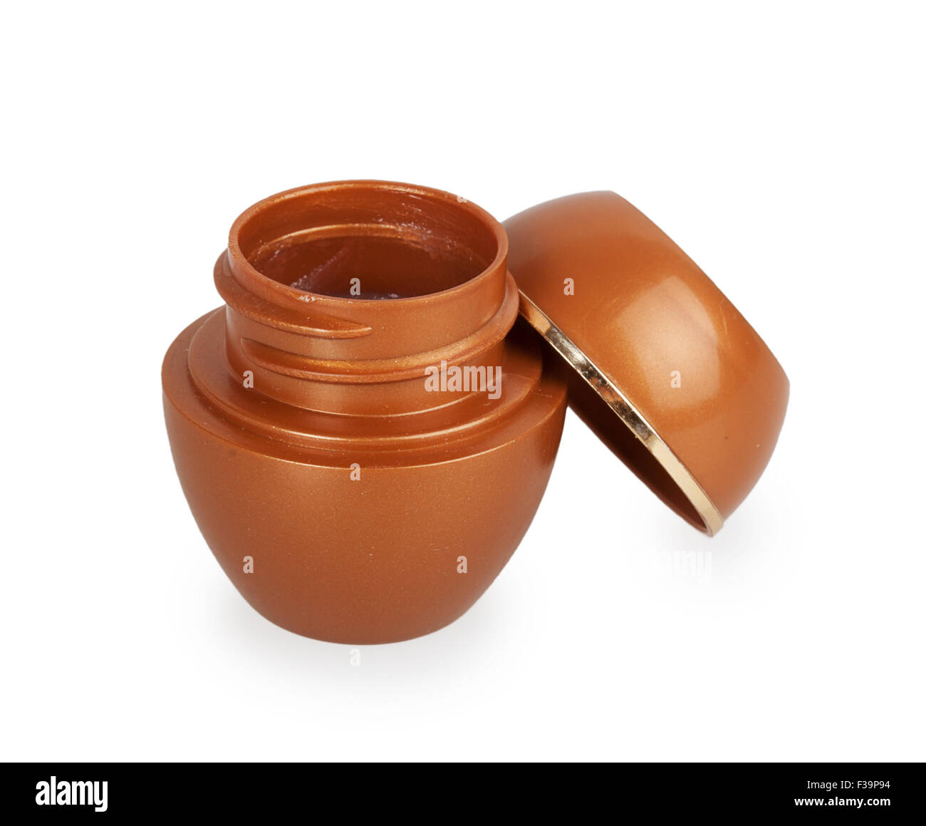 brown jar with cream for face isolated on white background Stock Photo ...