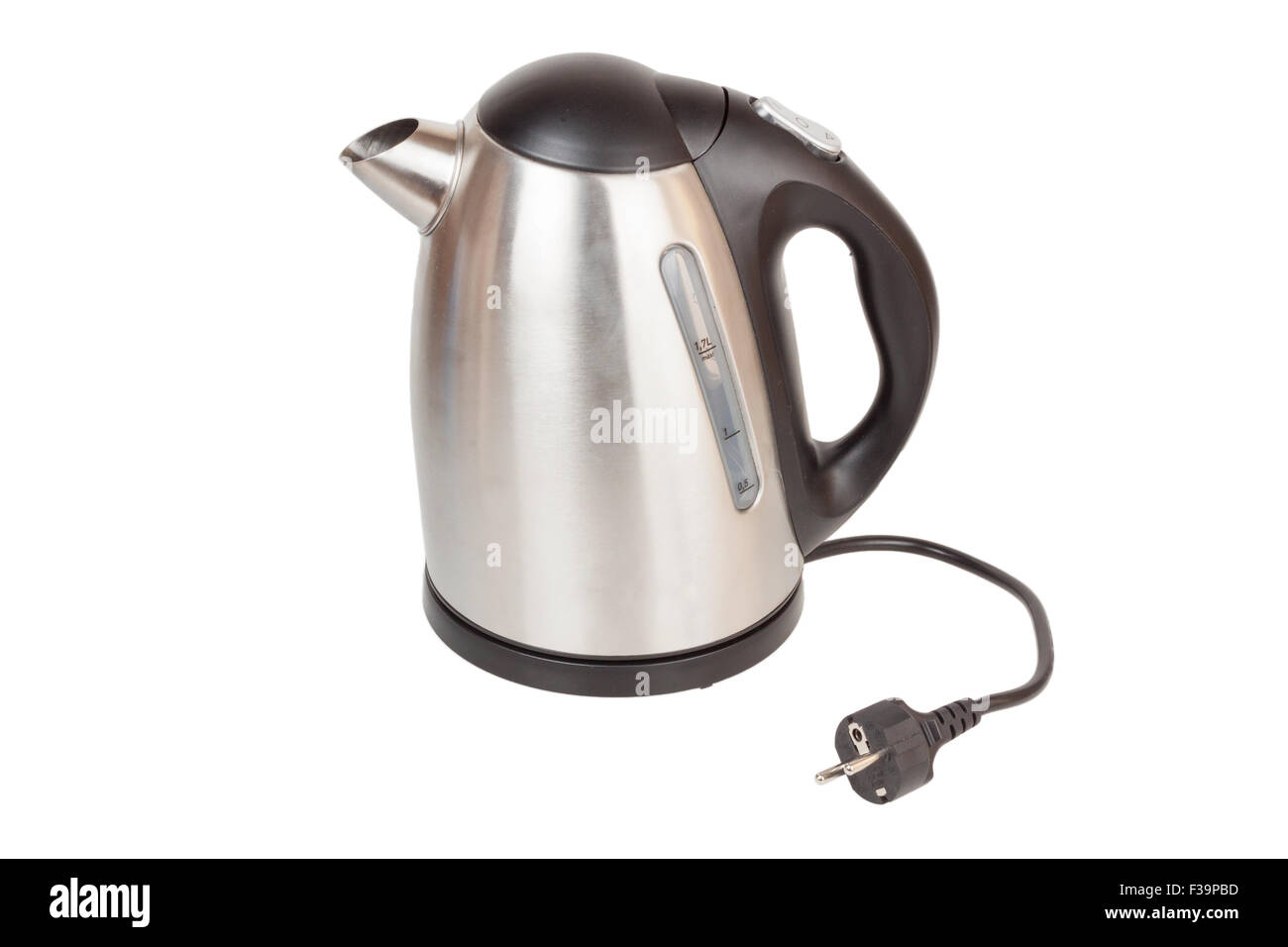 silver kettle isolated on white background Stock Photo - Alamy