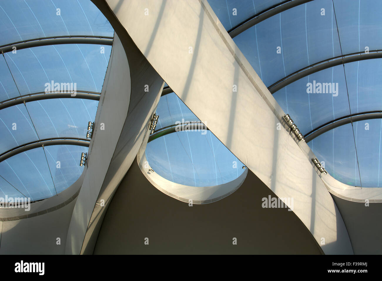 Ceiling detail of the new atrium at New Street Station, Birmingham UK ...