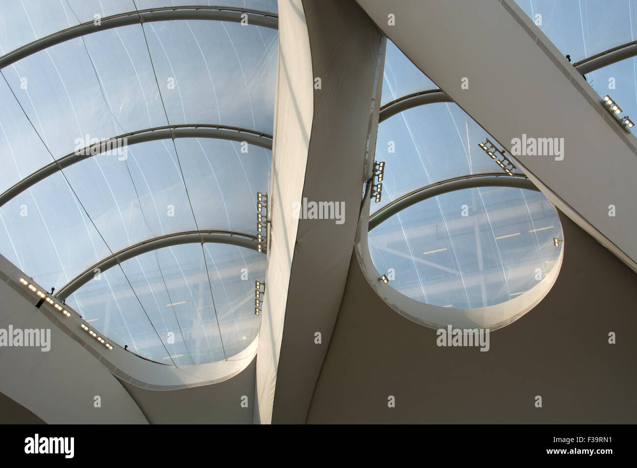Ceiling detail of the new atrium at New Street Station, Birmingham UK ...
