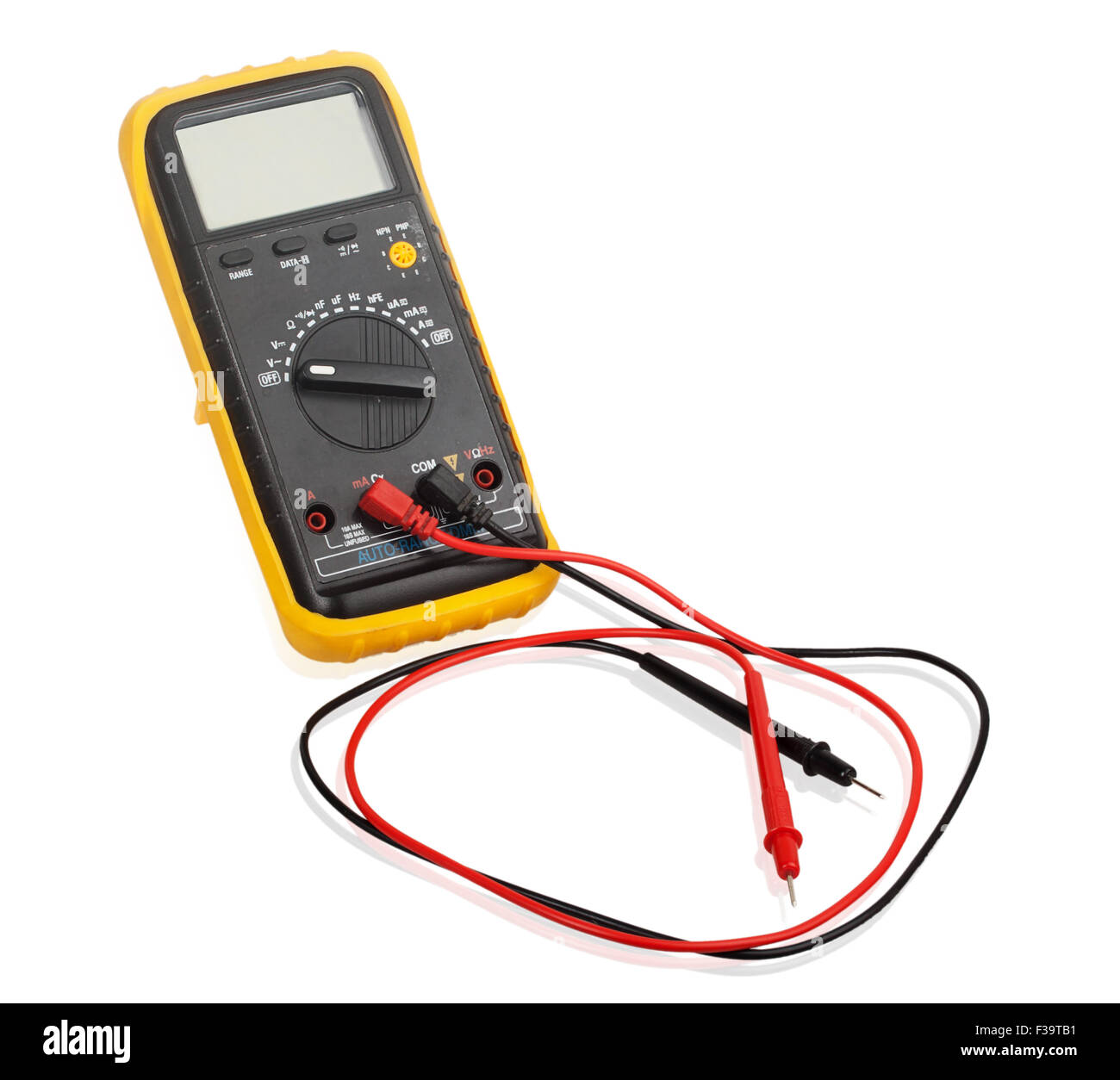 Digital multimeter isolated on white background Stock Photo - Alamy