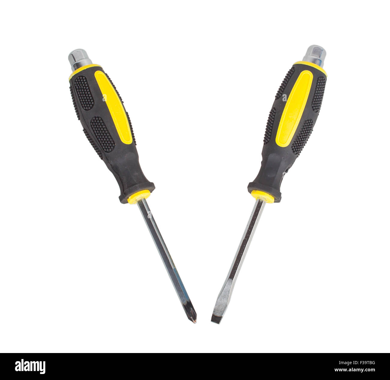 Two screwdrivers isolated on white background Stock Photo - Alamy