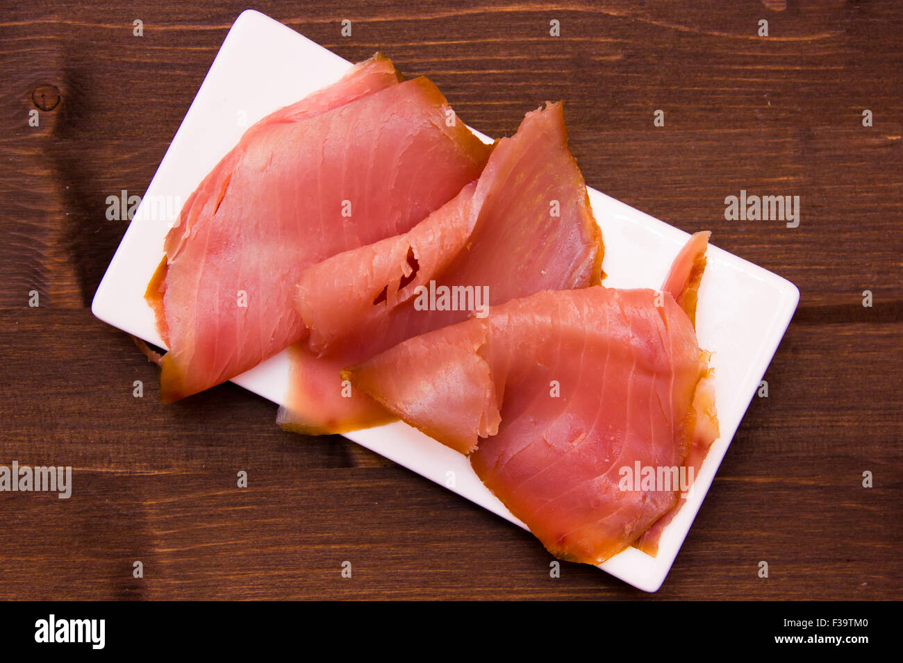 Smoked tuna on tray hi-res stock photography and images - Alamy