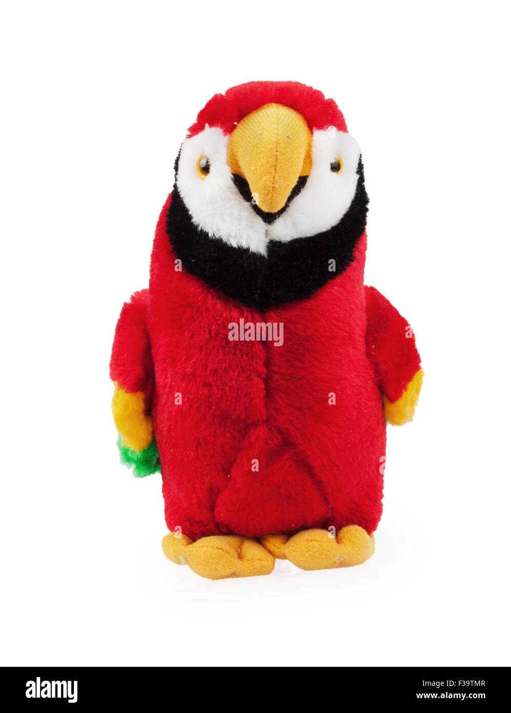 Cartoon red parrot on branch Cut Out Stock Images & Pictures - Alamy