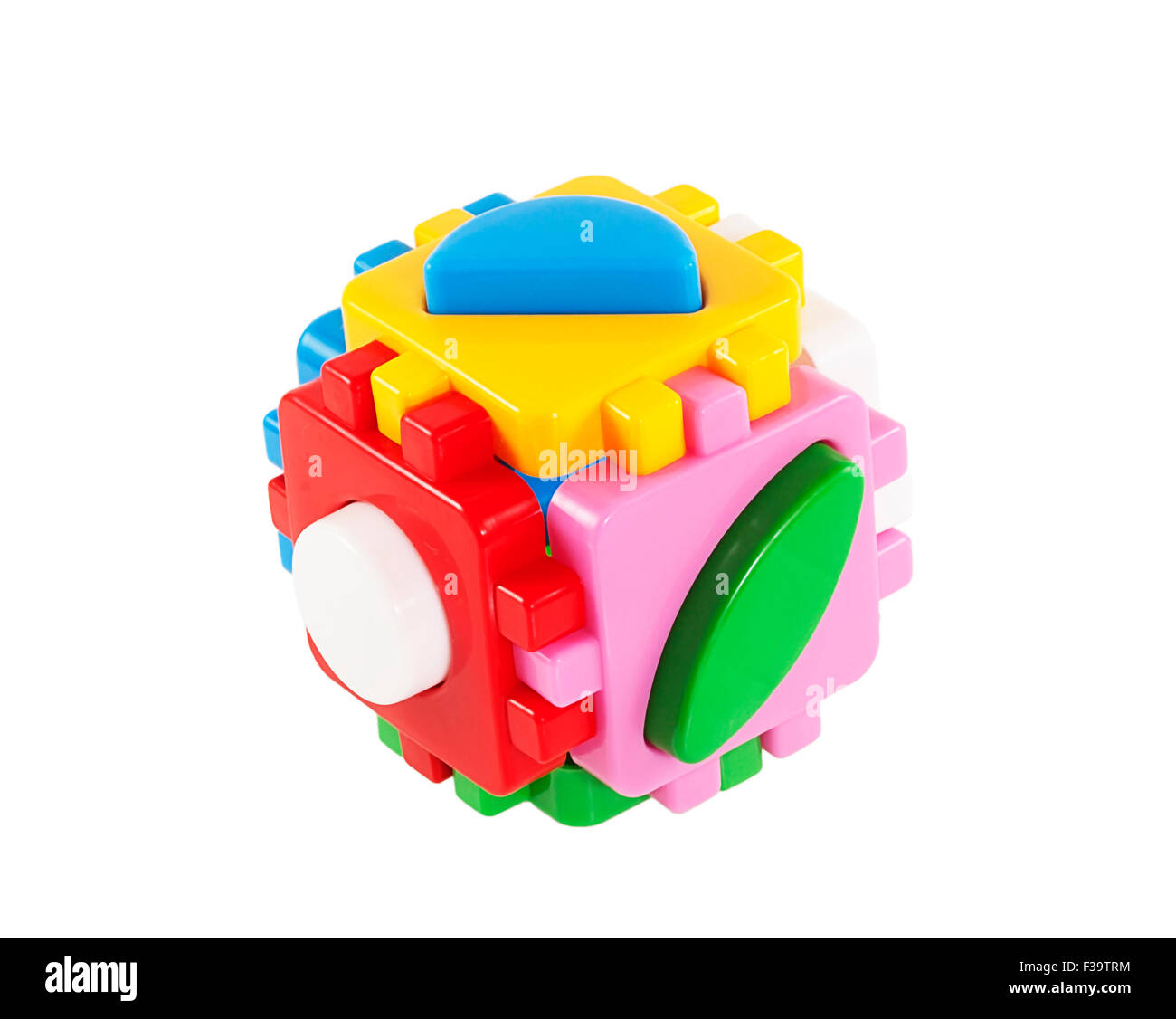 Childrens plastic shape sorter isolated on white background Stock Photo ...